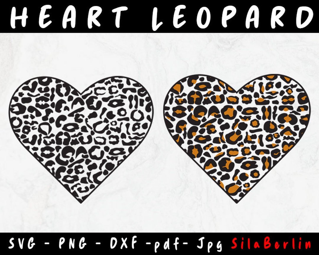 Cheetah Heart Svg, Leopard Heart Svg, Cheetah Print, Leopard Print ...