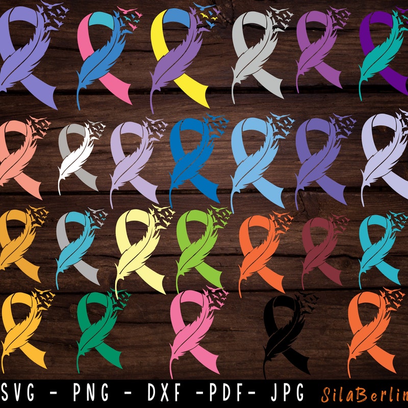 Cancer Ribbon Svg - Etsy