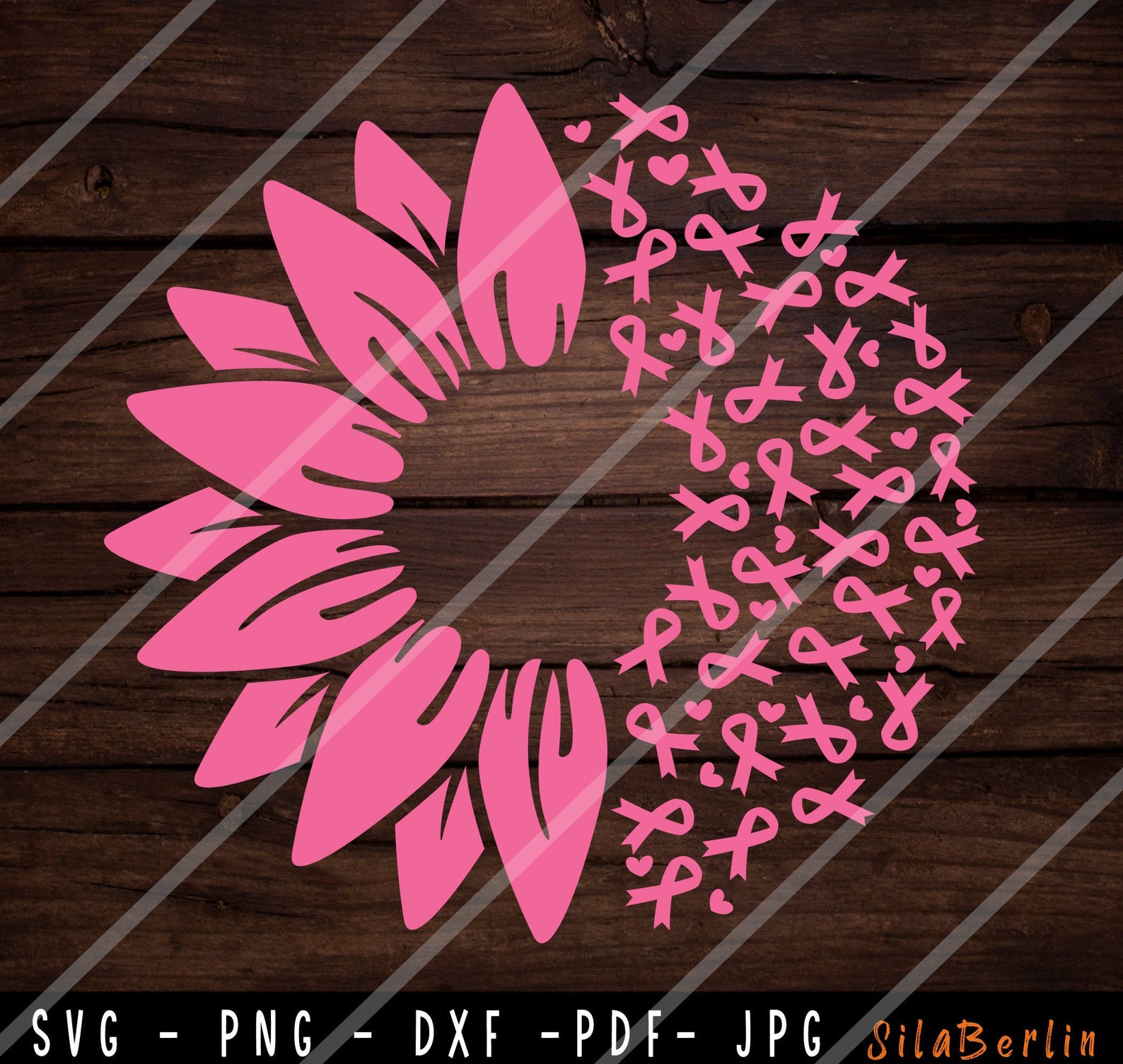 Sunflower Breast Cancer Svg Breast Cancer Svg Cancer Etsy