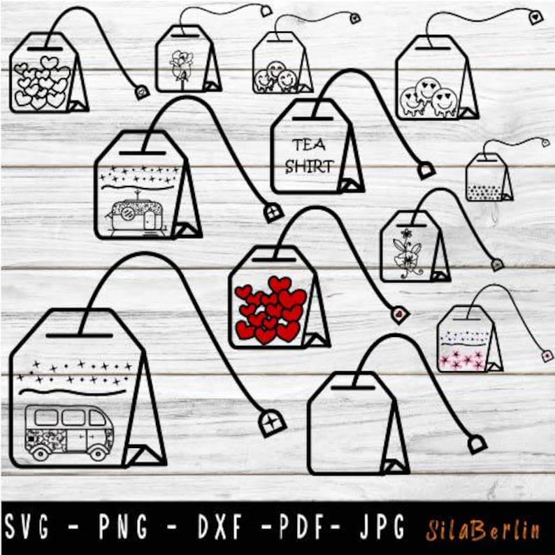 Tea Bag SVG Bundle: Teacup Party Designs (digital Download) - Etsy Canada