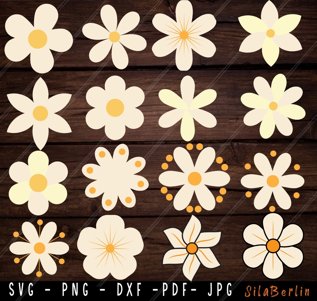 Daisy SVG Bundle, Daisy Flower Svg Files for Cricut, Clipart Cut Files ...