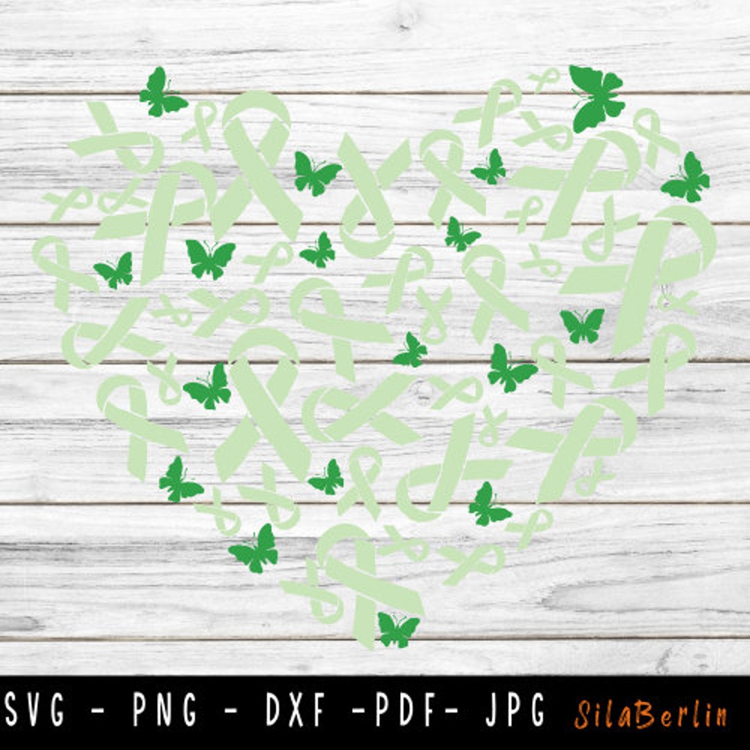Celiac Disease Awareness SVG, Green Ribbon Clipart (instant Download ...