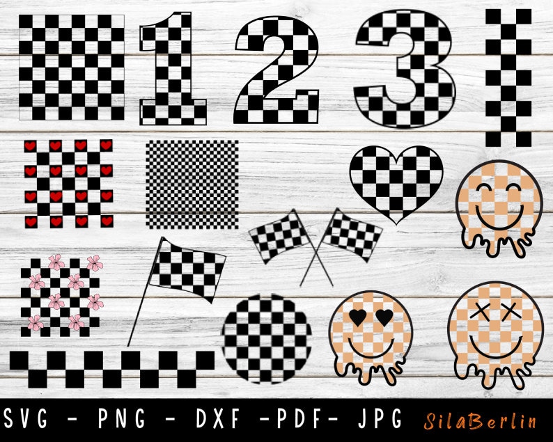 Checkered Bundle SVG, Checkered Pattern Svg, Seamless Checkered Pattern ...