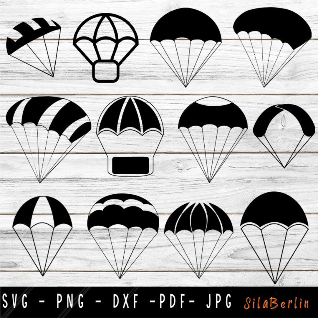 Parachute SVG Bundle: Skydiving Clip Art (digital Download) - Etsy