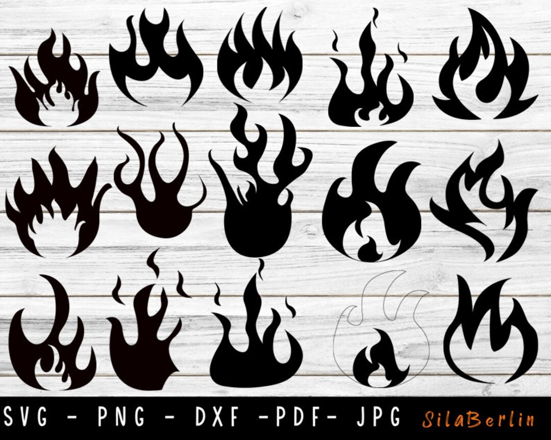 Fire SVG Bundle, Fire Clipart, Fire Svg Files, Fire Flames Svg, Flames ...