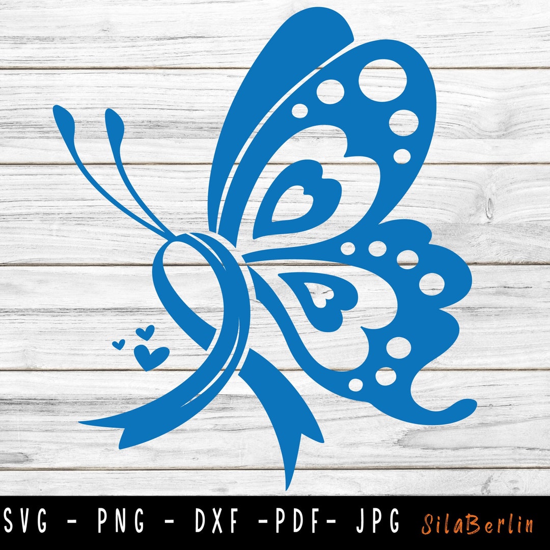 Butterfly Colon Cancer SVG, Colon Cancer Svg, Colon Cancer Awareness ...