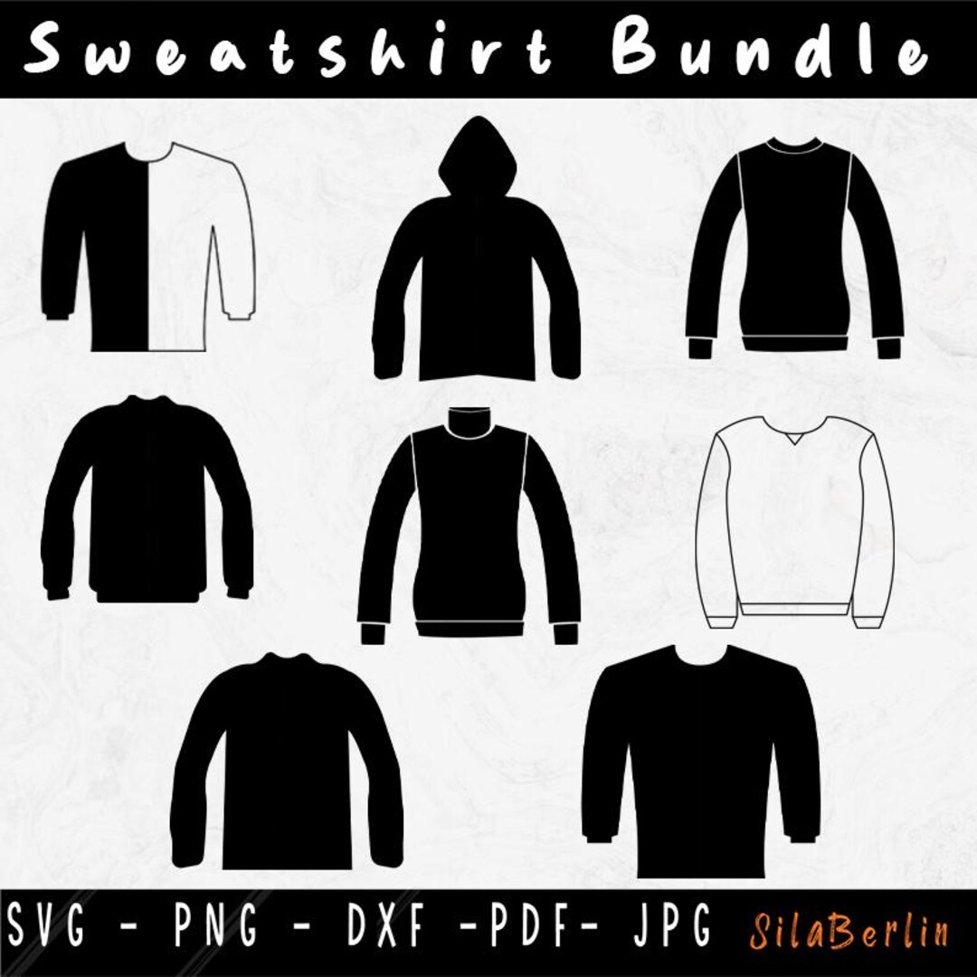 Sweater Svg Bundle, Sweater Shapes, Clothing Svg, Wear Svg, Sweatshirt ...
