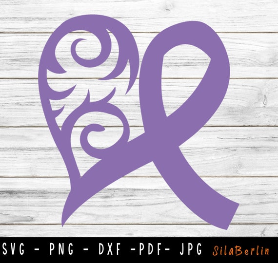 Periwinkle Blue Heart SVG Stomach Cancer Svg Periwinkle - Etsy