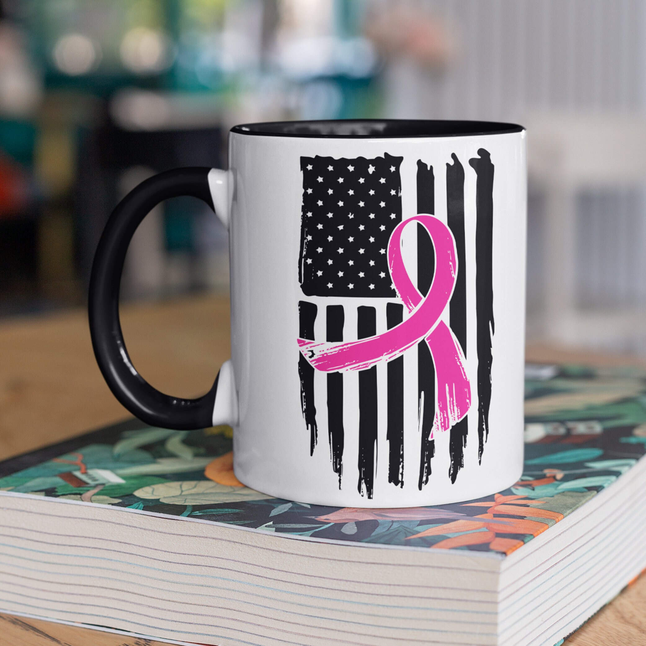 Breast Cancer USA Flag SVG Breast Cancer Awareness Fight - Etsy Australia