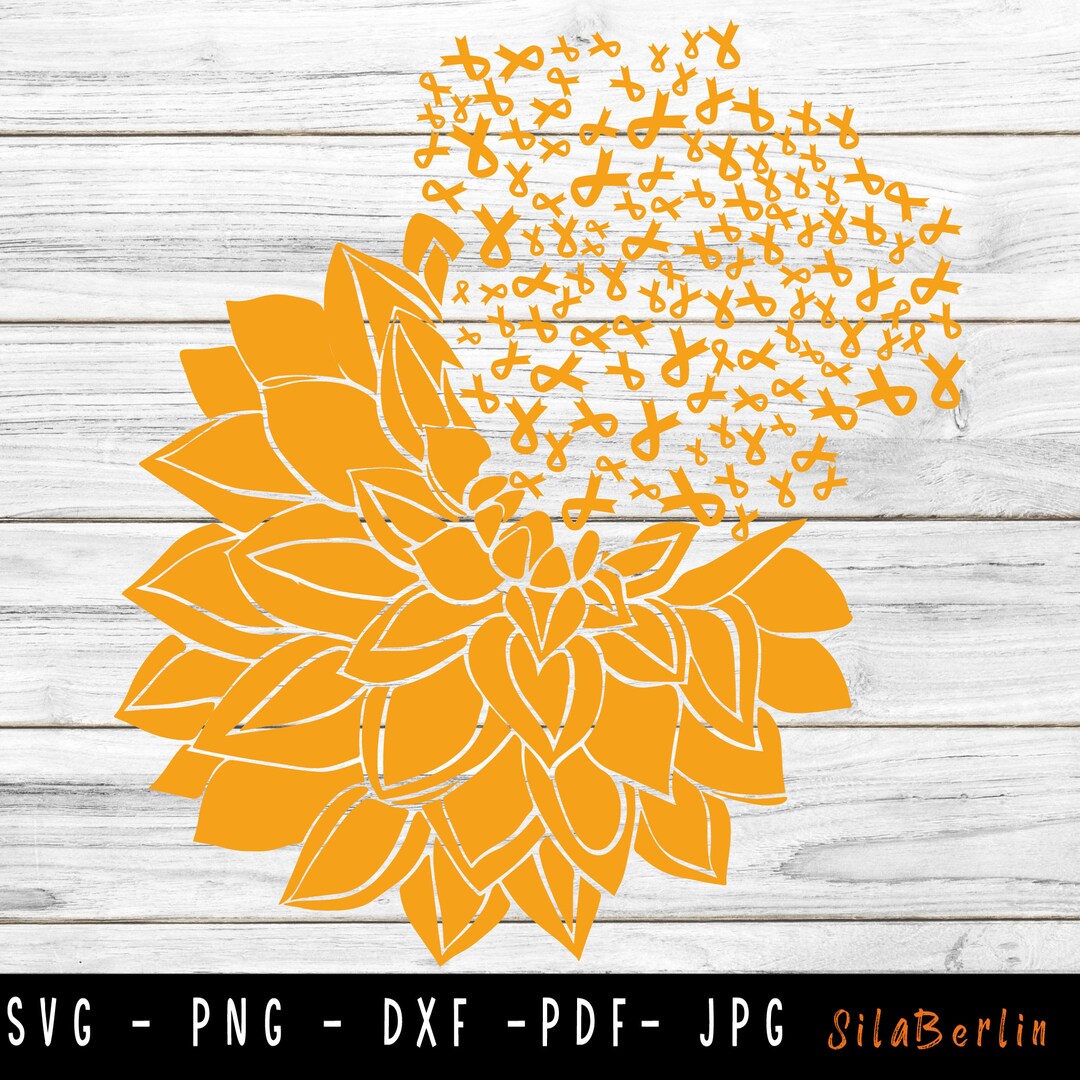 Flower Appendix Cancer SVG, Appendix Cancer Svg, Cancer Awareness Svg ...