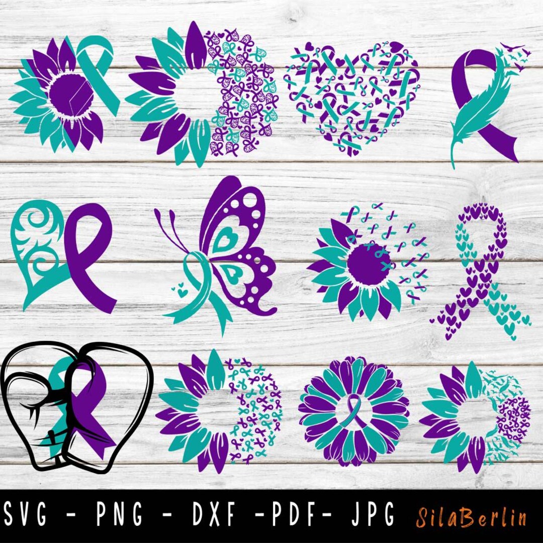Sunflower Suicide Prevention Bundle SVG, Feather Suicide Ribbon Svg ...