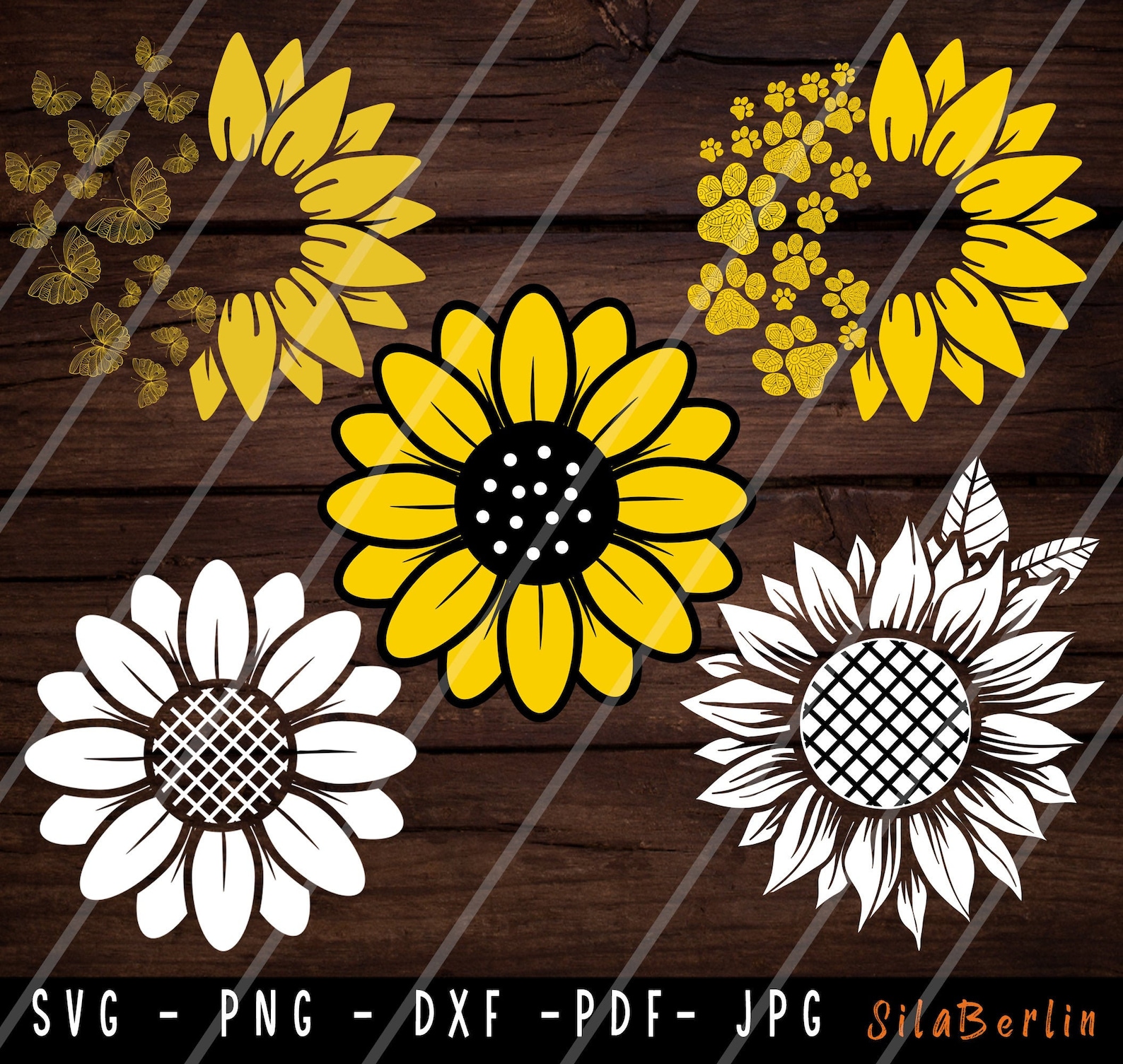 Sunflower Bundle SVG Flower Svg Digital Download - Etsy