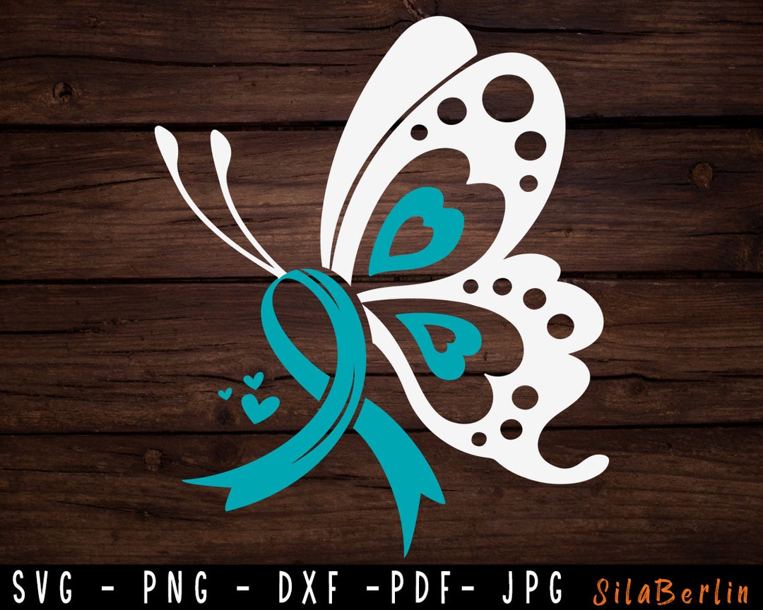 Butterfly Cervical Cancer SVG, Cervical Cancer Svg, Cervical Cancer ...