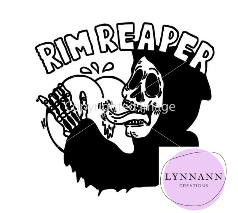 Rim Reaper Vulgar Car Decal Vinyl Decal Grim Reaper | Etsy