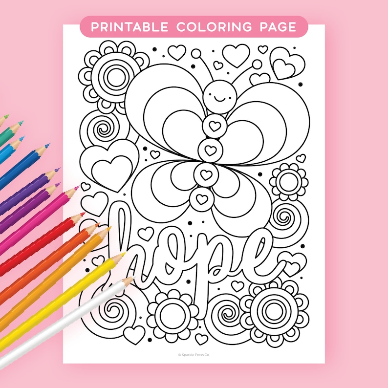Printable Coloring Page, Coloring Page for Adults, Coloring Page ...