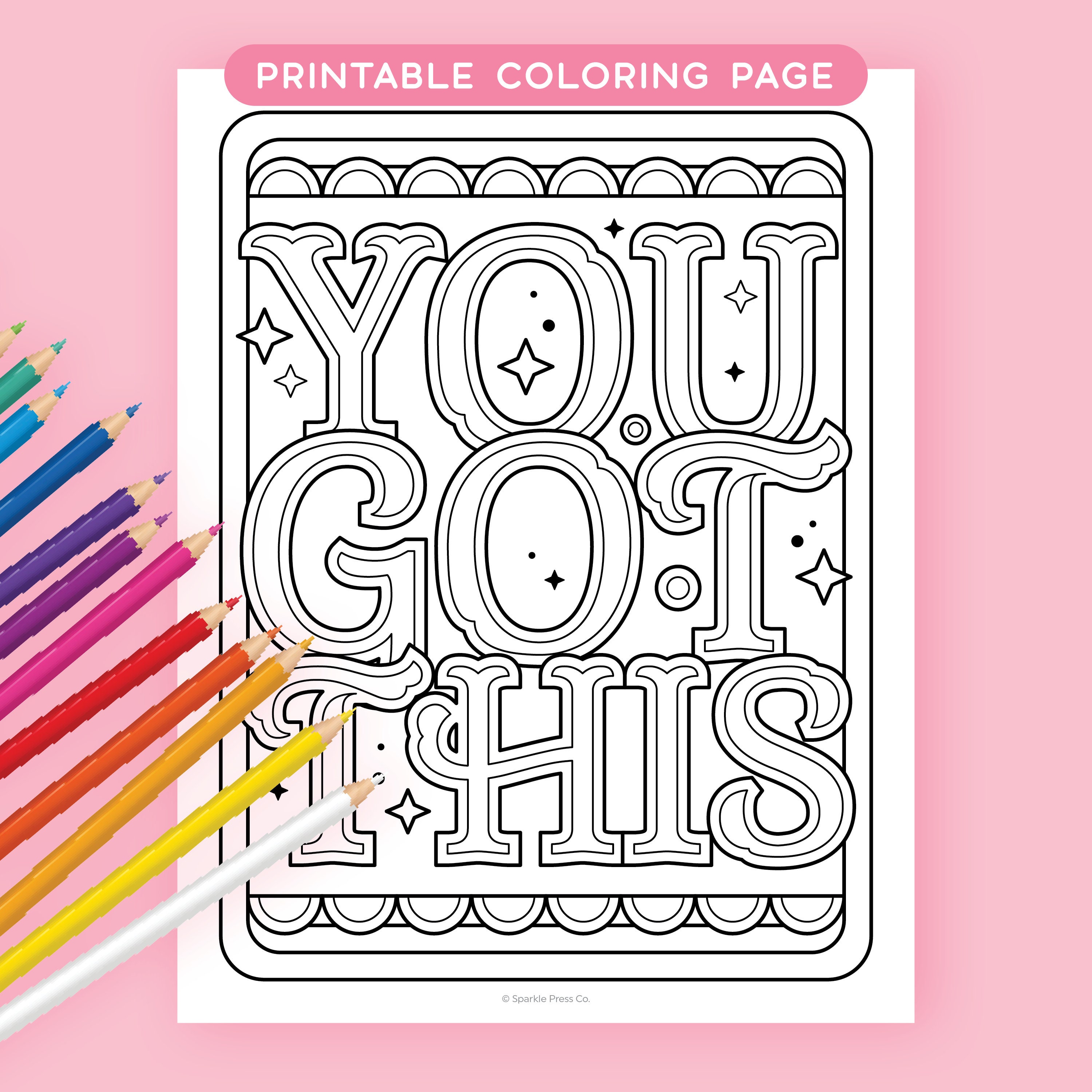 Printable Coloring Page, Coloring Page for Adults, Coloring Page ...