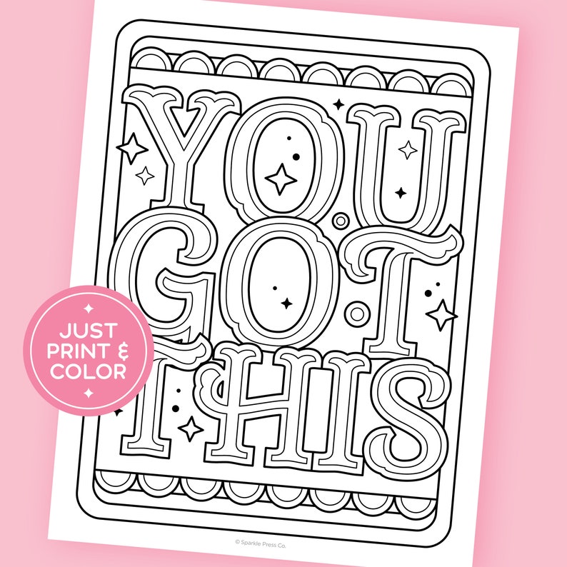 Printable Coloring Page, Coloring Page for Adults, Coloring Page ...