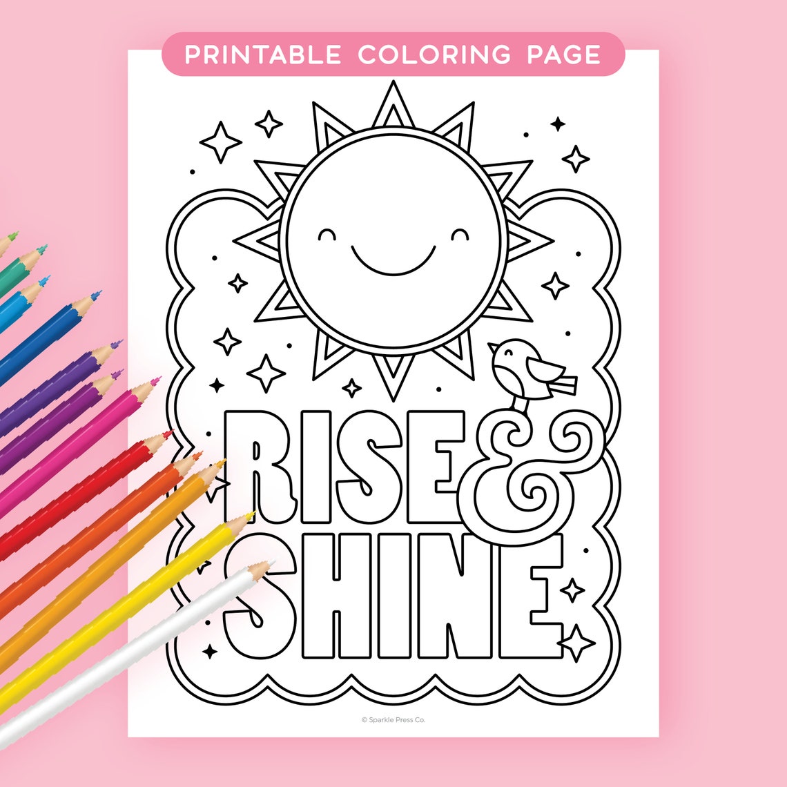 Printable Coloring Page, Coloring Page for Adults, Coloring Page ...