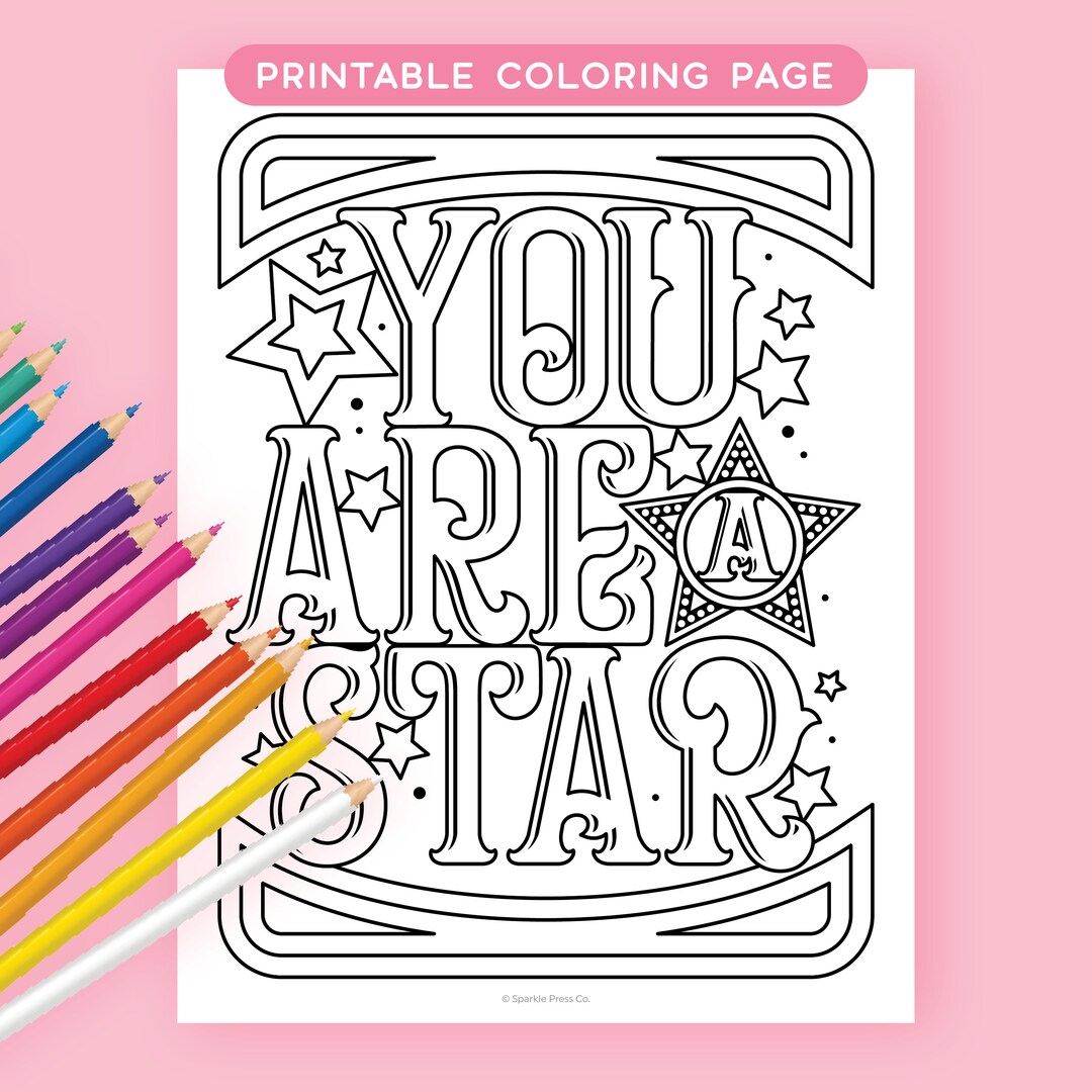 Printable Coloring Page, Coloring Page for Adults, Coloring Page ...