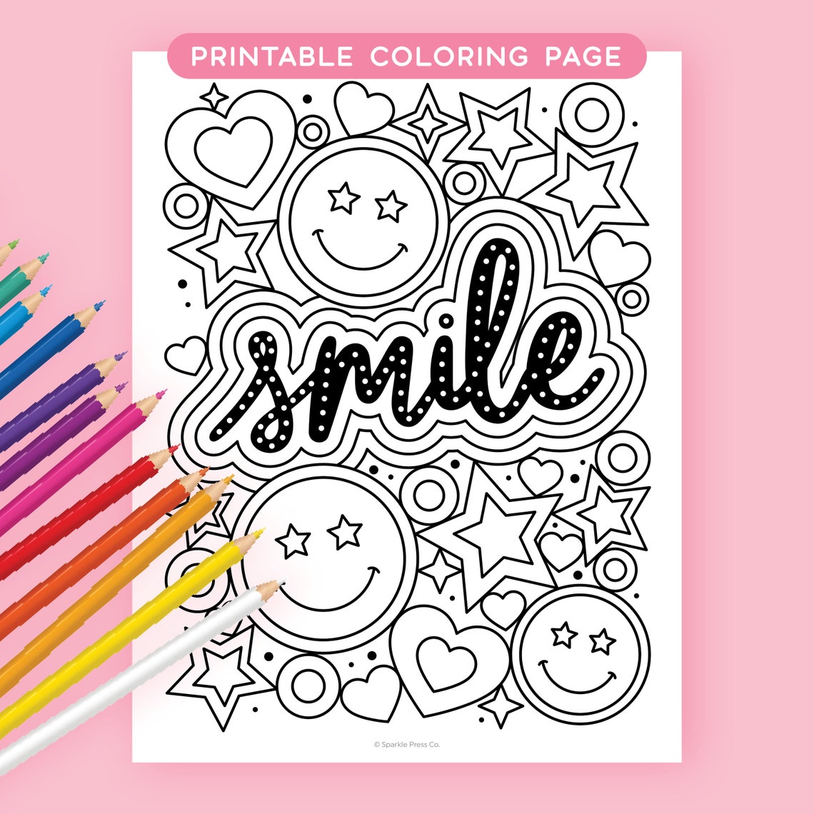 Printable Coloring Page, Coloring Page for Adults, Coloring Page ...