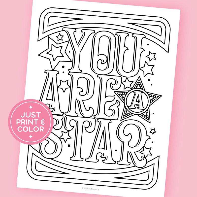 Printable Coloring Page, Coloring Page for Adults, Coloring Page ...