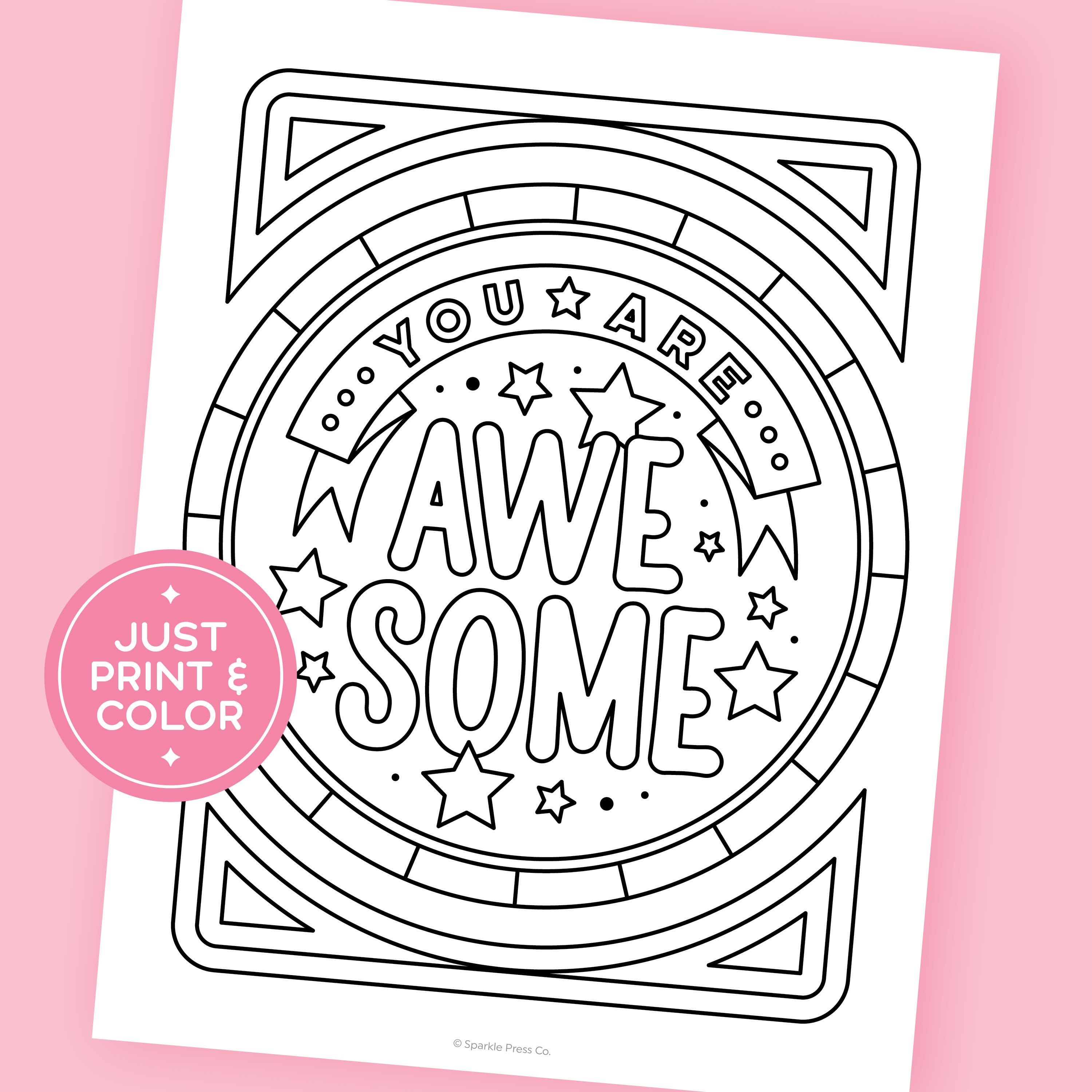 Printable Coloring Page, Coloring Page for Adults, Coloring Page ...