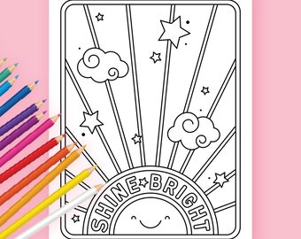 Shine Bright Coloring Page Instant Download - Etsy