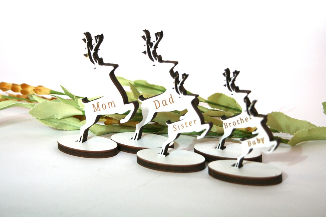 Personalized Galloping Reindeer Familychristmas Decorationplace ...
