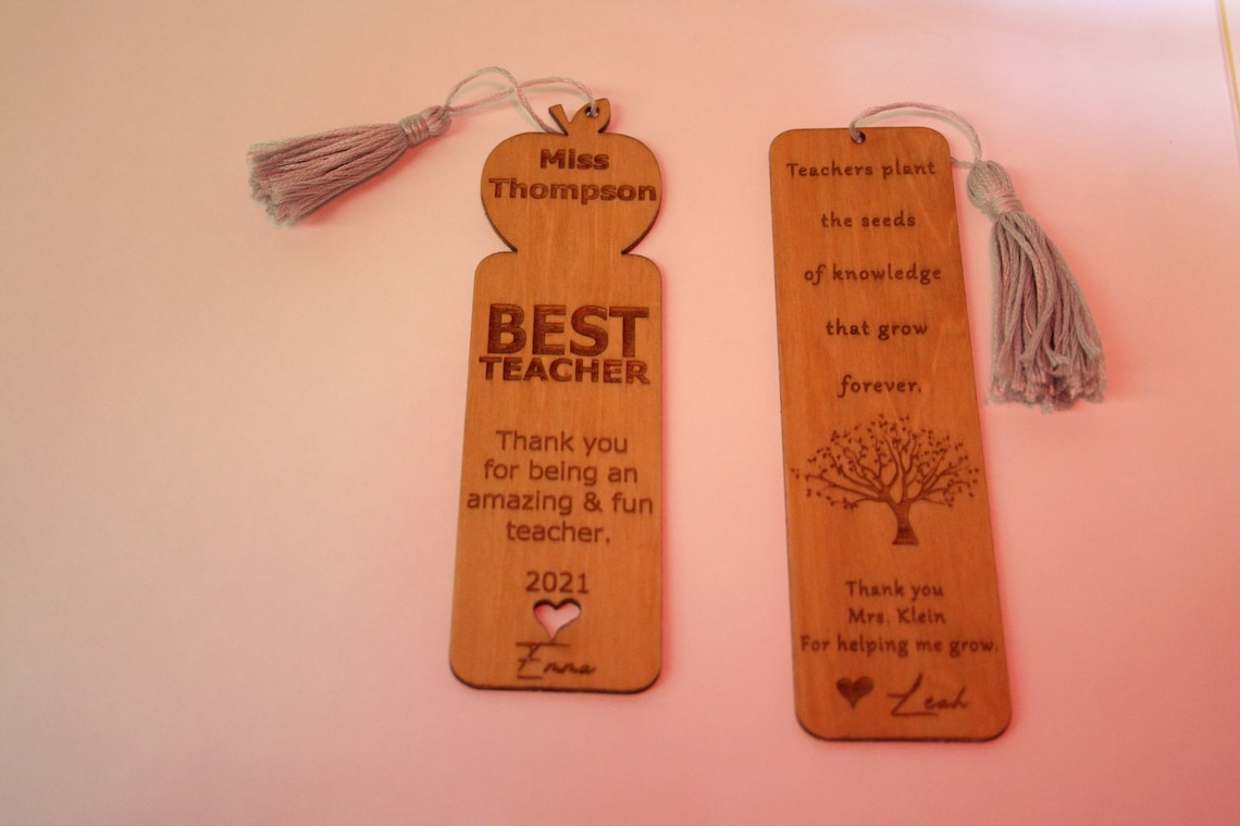 Teacher Appreciation Bookmark | Etsy