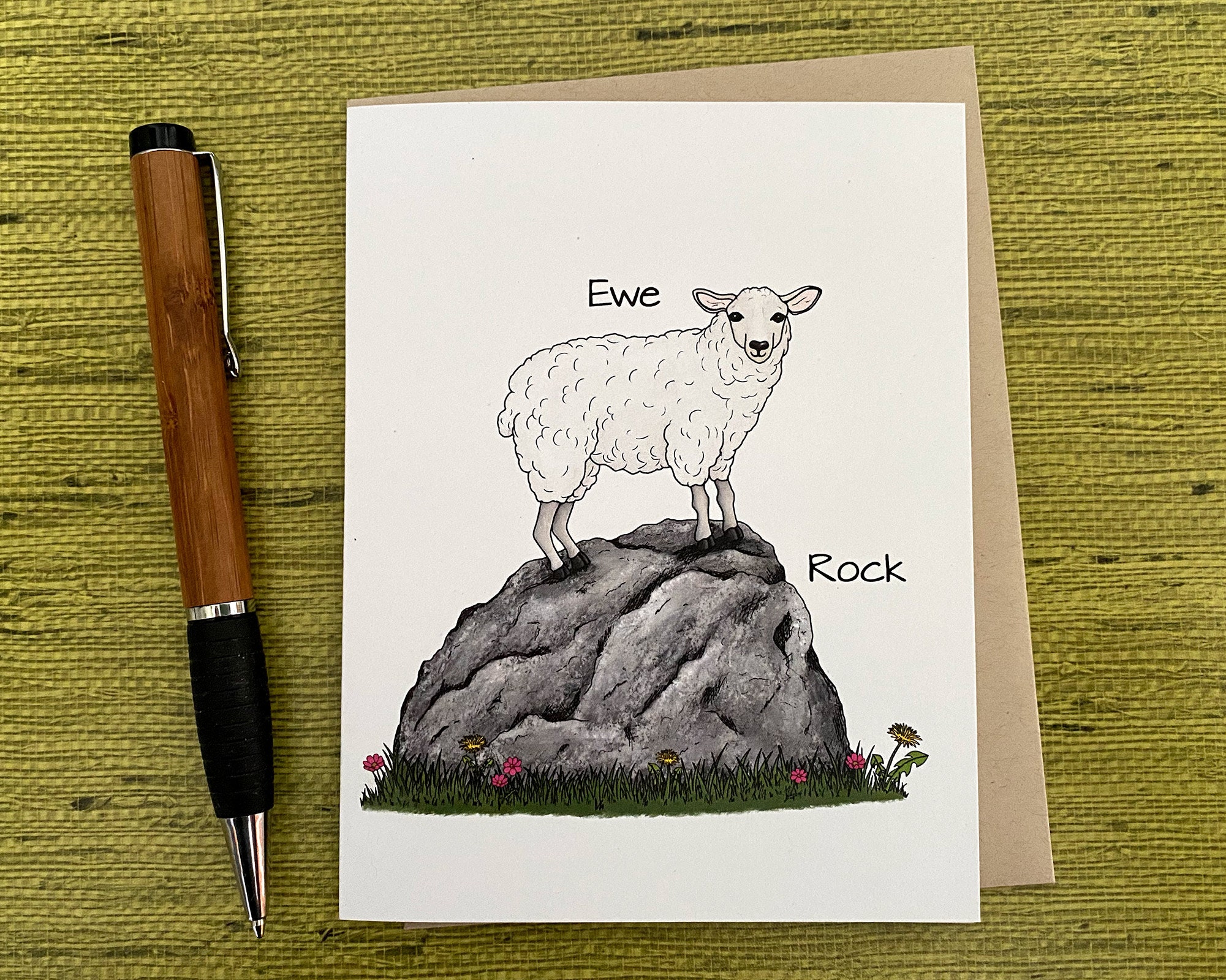 Ewe Rock Card | Etsy