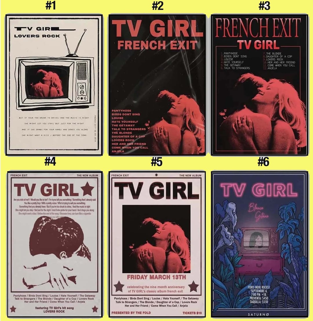 TV Girl Poster Band Poster Lovers Rock Poster Vintage Poster Art Décor ...