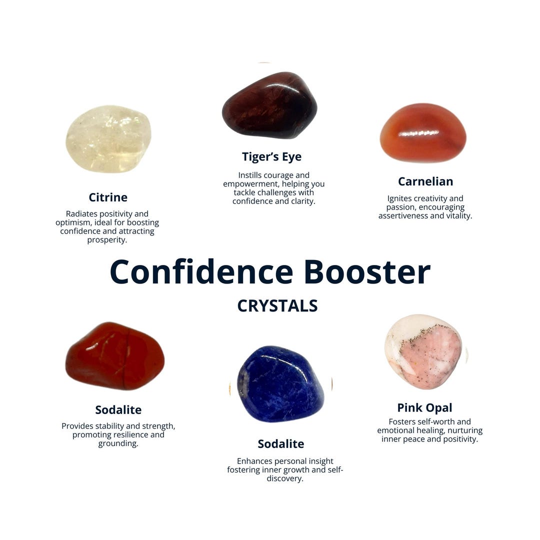 CONFIDENCE BOOSTER CRYSTALS, Healing Stones, Gemstones, Positive Energy ...