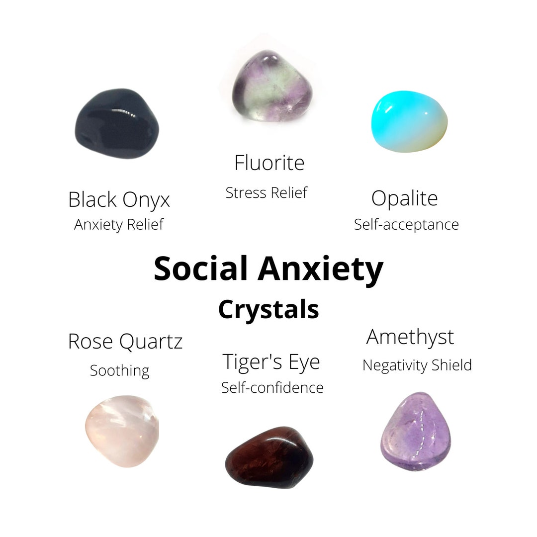 SOCIAL ANXIETY CRYSTAL, Healing Stones, Stress Relief Crystals, Calm ...