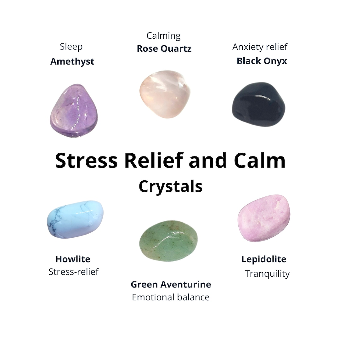 CRYSTALS FOR STRESS Relief and Calm. Crystals Gift, Gemstones, Healing ...