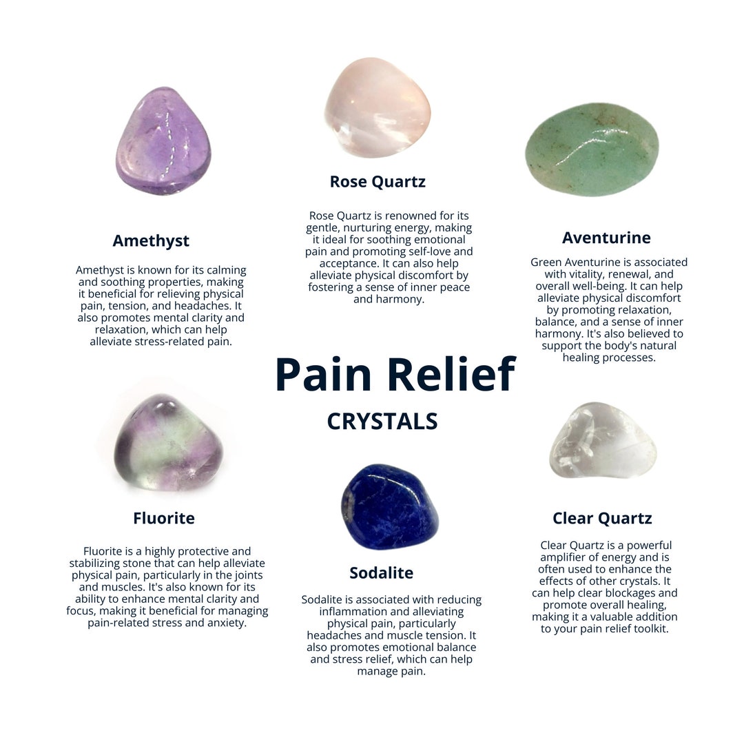 HEALING STONES, Pain Relief Crystals - Etsy UK