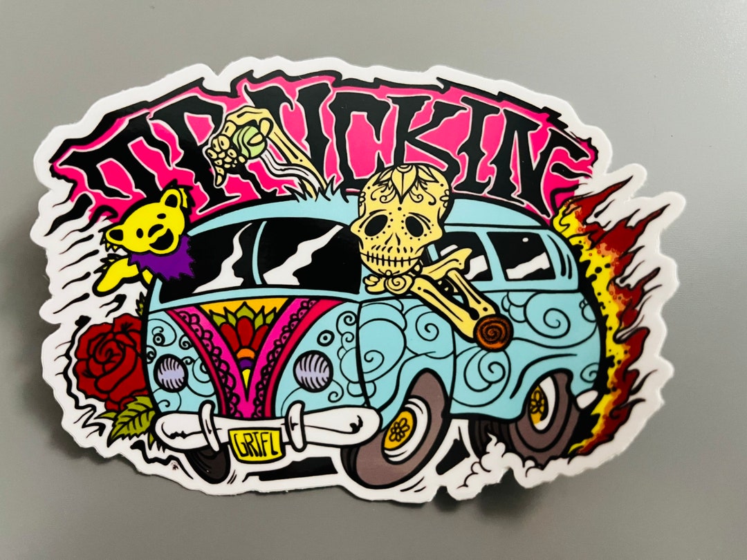 Colorful Dead Bear VW Sticker - Etsy