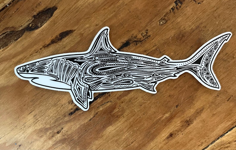 Great White Shark Sticker - Etsy