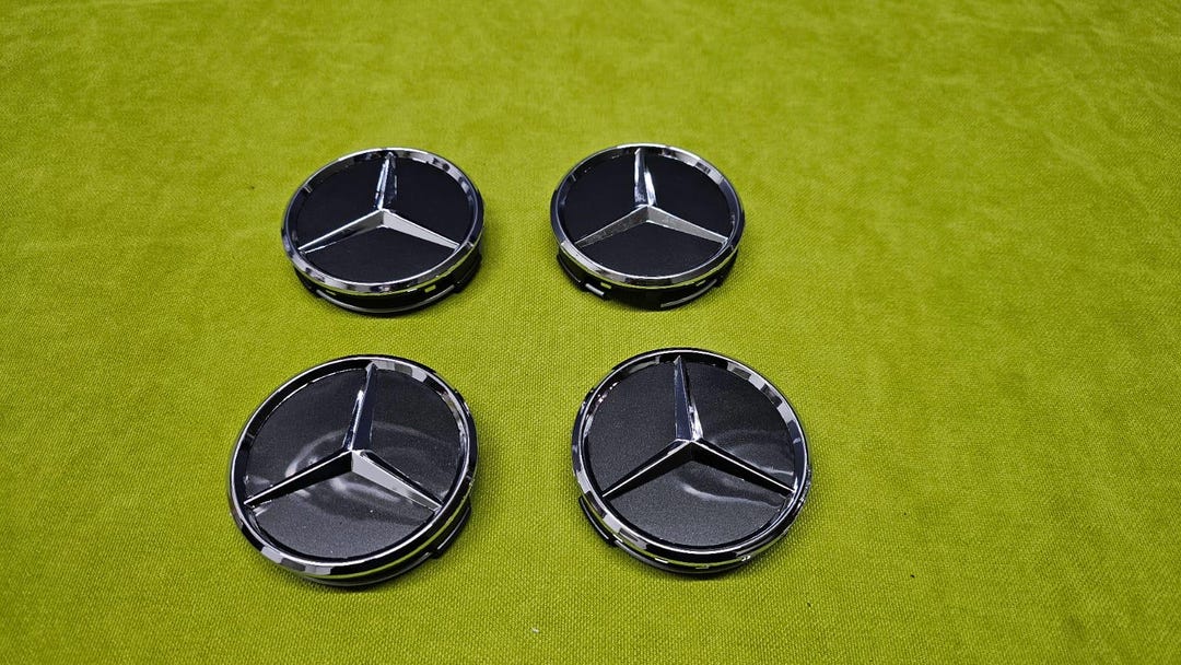 Mercedes Benz Set of 4 PCS W124 W126 W201 Hub Caps B66470203 Anthracite ...