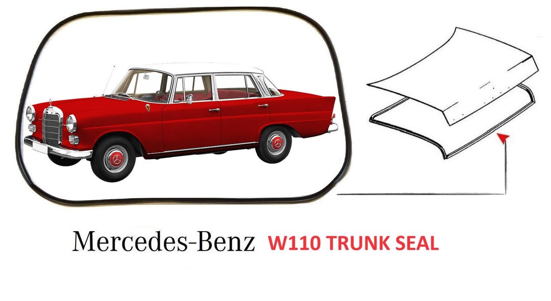 Mercedes Benz W110 W111 SEDAN Rear Trunk Seal Rubber Gaskets 190 200 ...