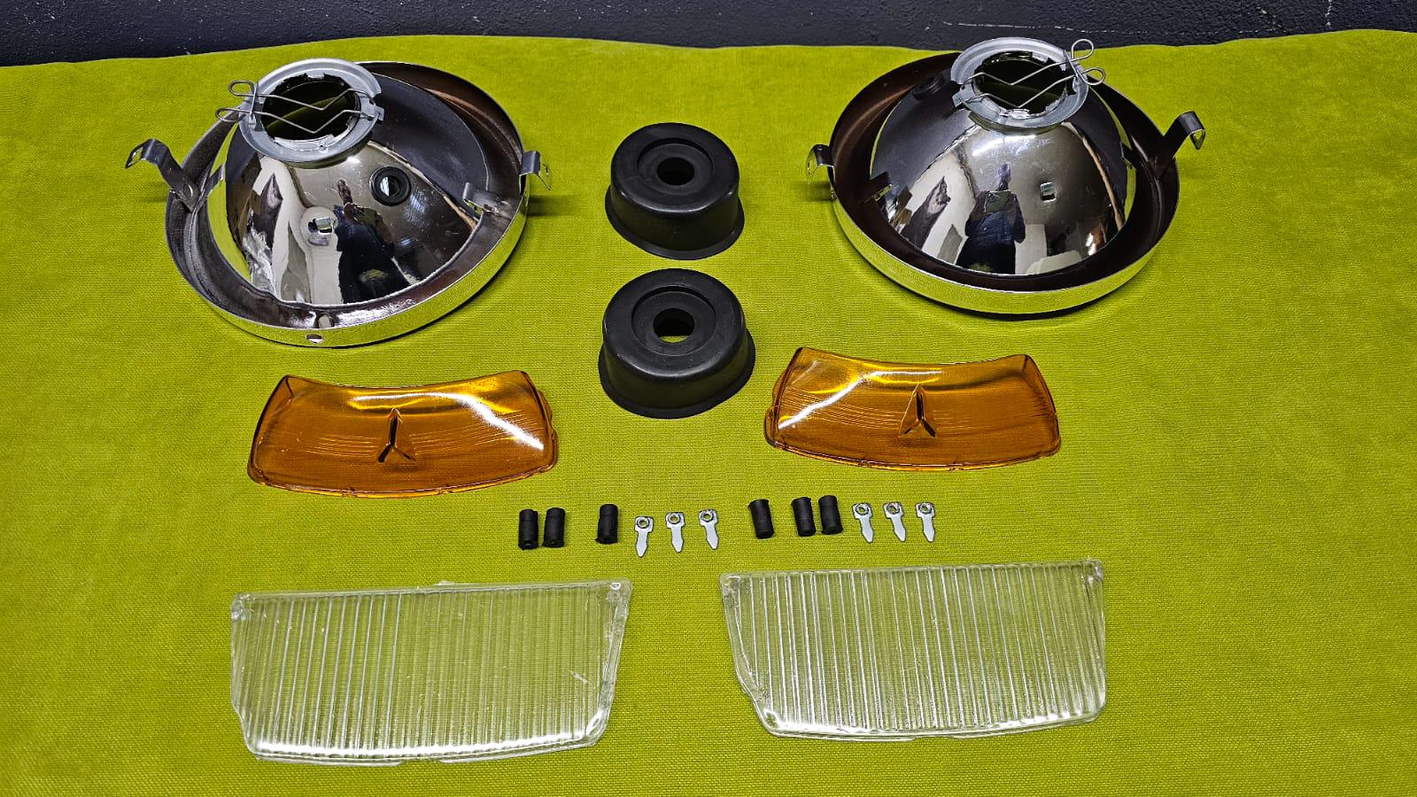 Mercedes Benz W115 Headlight Reflectors Pair 6 PIECES BRAND NEW - Etsy