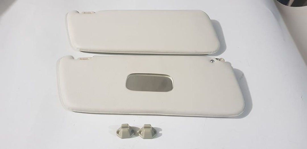 Mercedes W114 W115 Sedan Interior Sunvisor Mirror With Clips Cream Pair ...