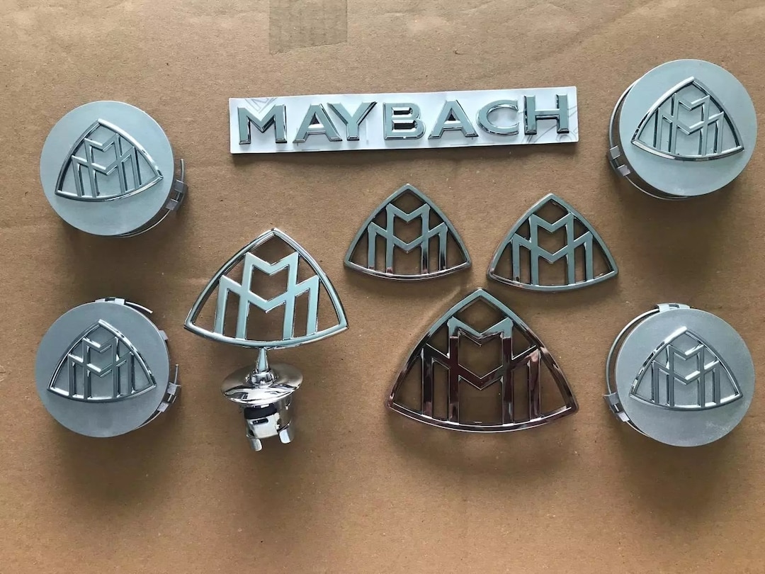 Mercedes W222 W638 Maybach Star Emblem Lettering Hub Cover 9-piece NEW ...