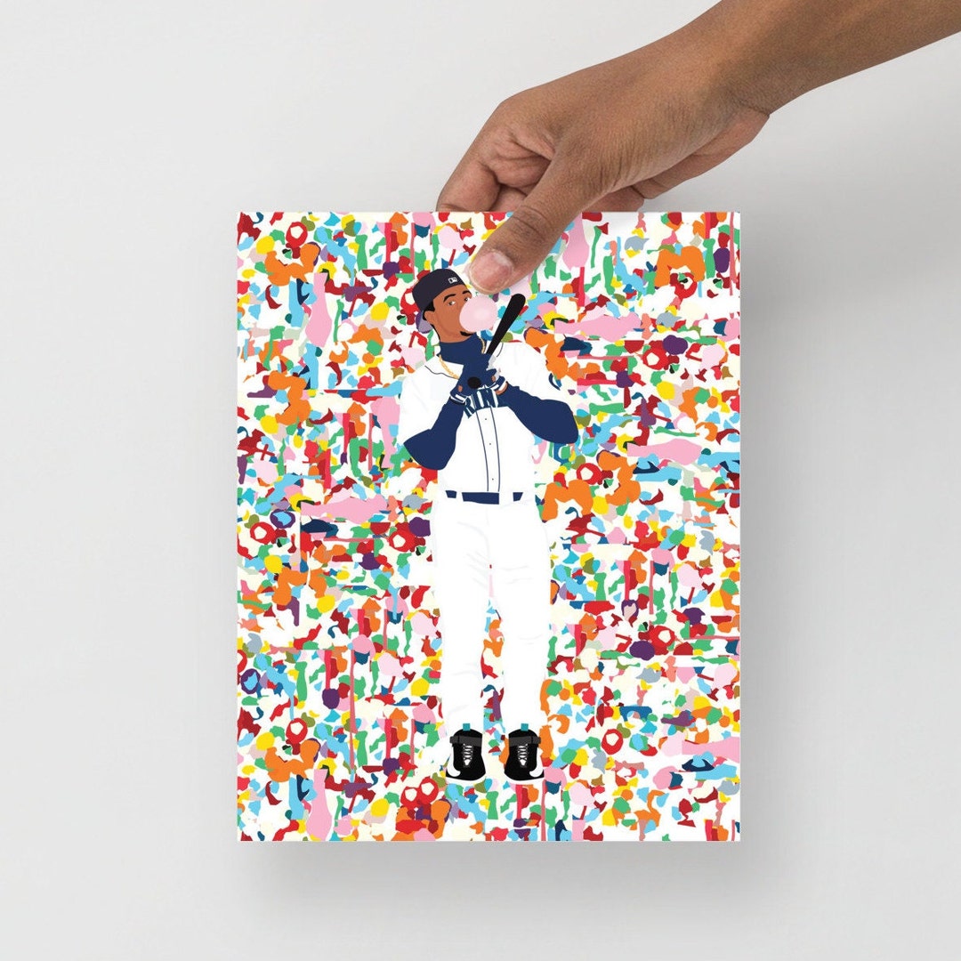 Ken Griffey Jr. Gum Wall Illustration Print - Etsy
