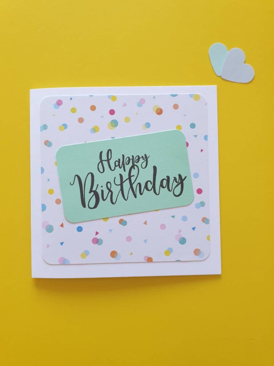Abstract Shapes Birthday Card | Handmade 5x5" Card | Colourful Minimal ...
