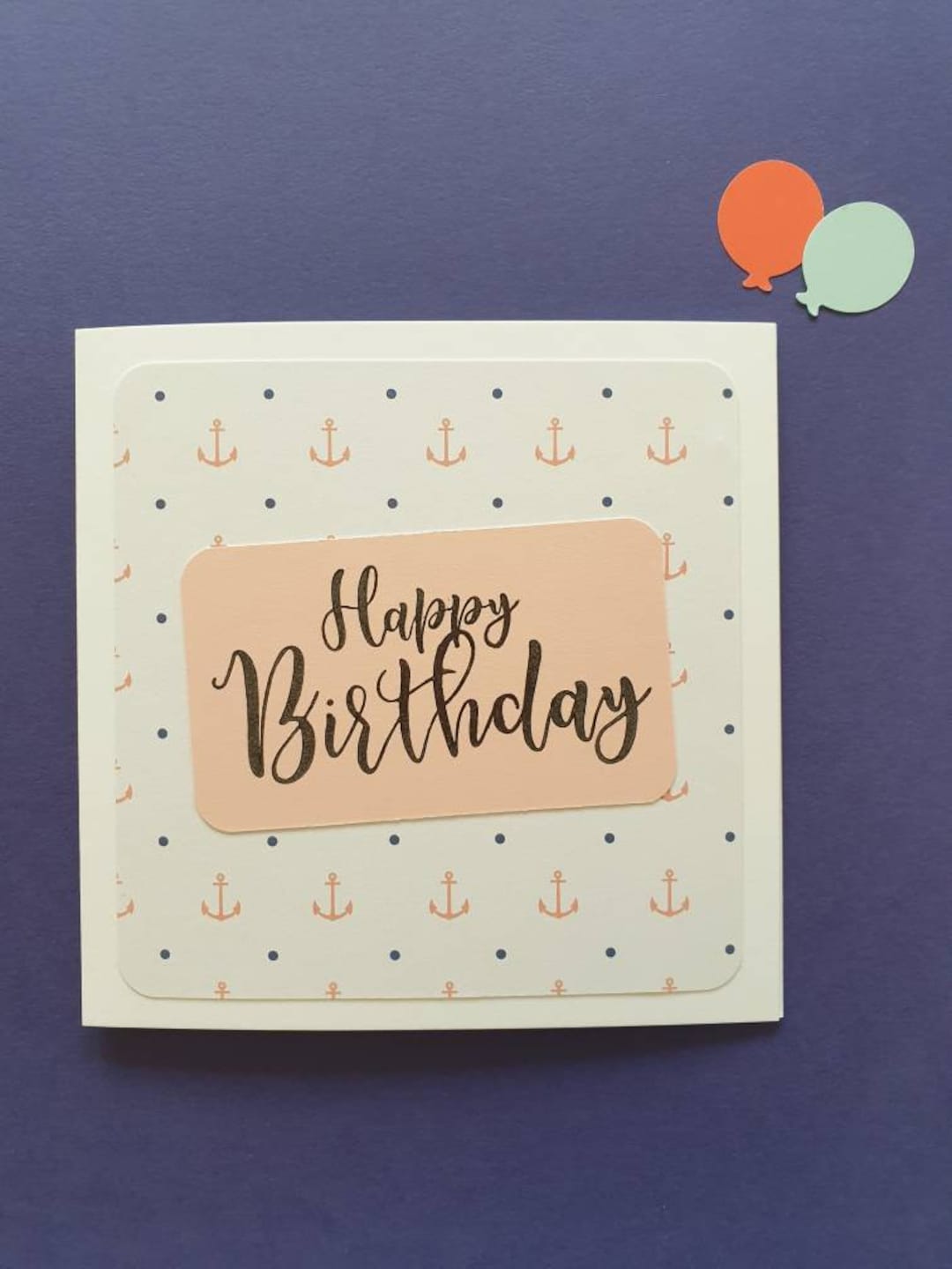 Nautical Birthday Card Handmade Cards Happy Birthday - Etsy