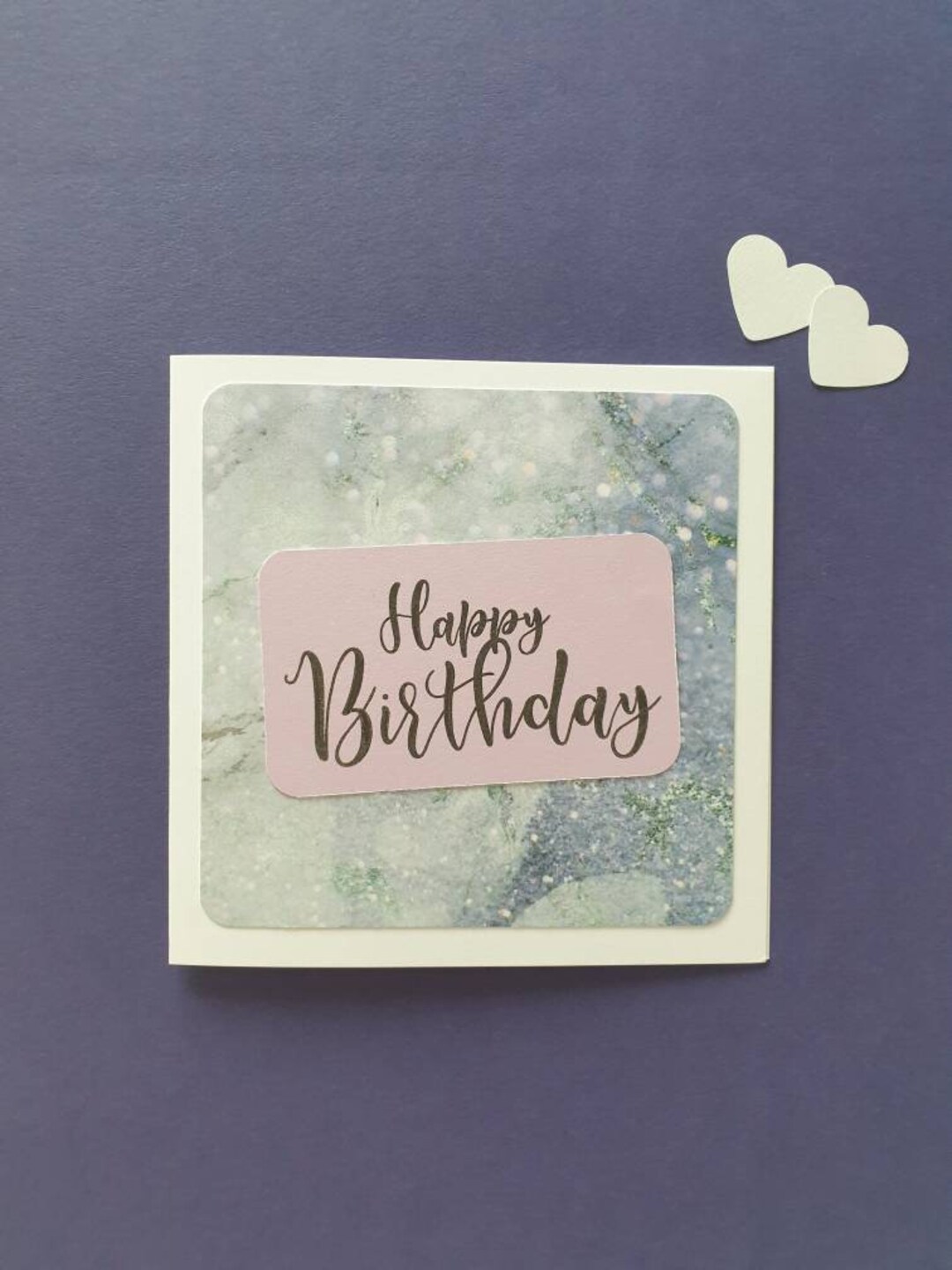 Marble Birthday Card Handmade Cards Happy Birthday - Etsy