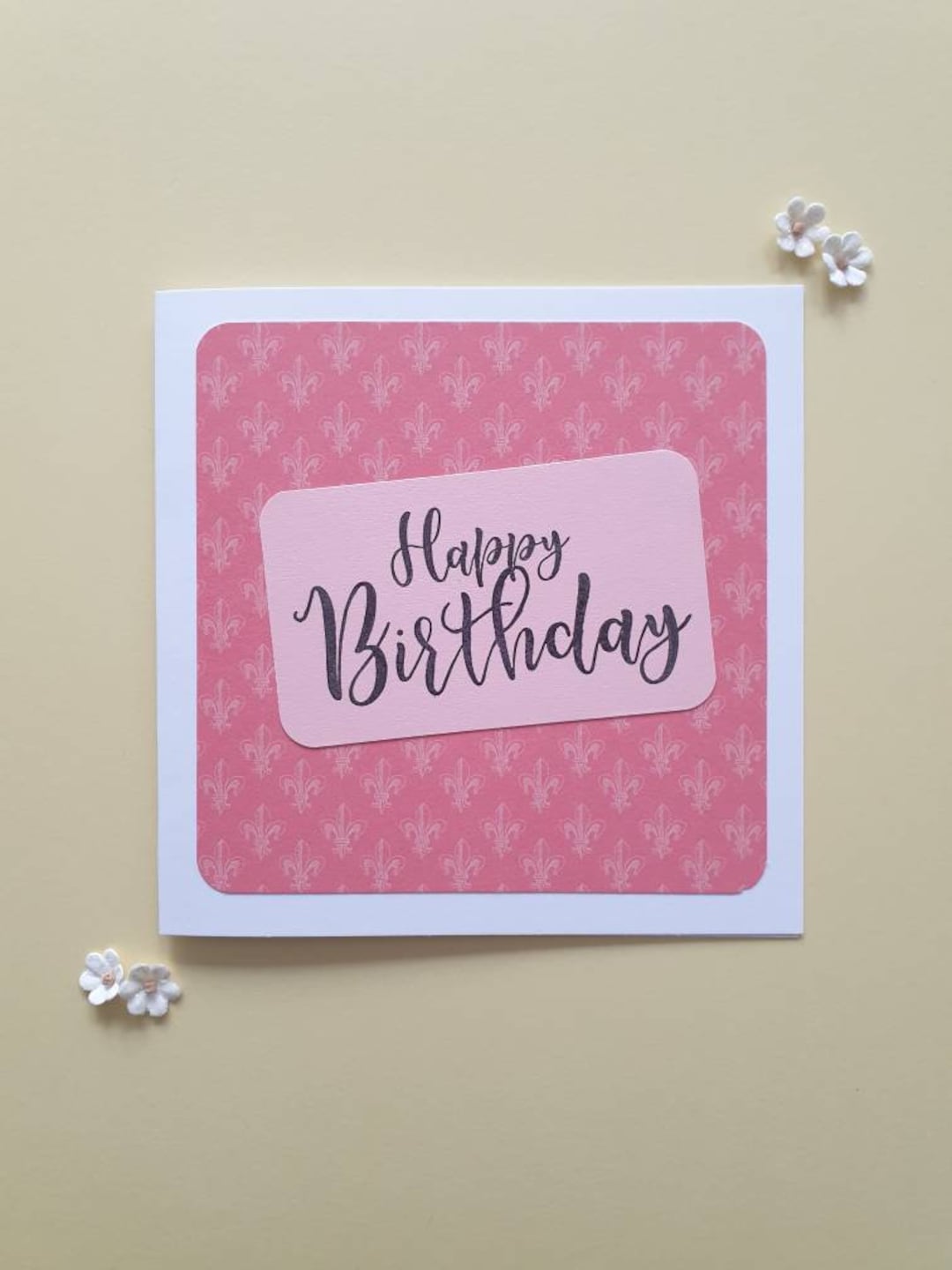 Handmade Red Happy Birthday Card | Bold Greeting - Etsy