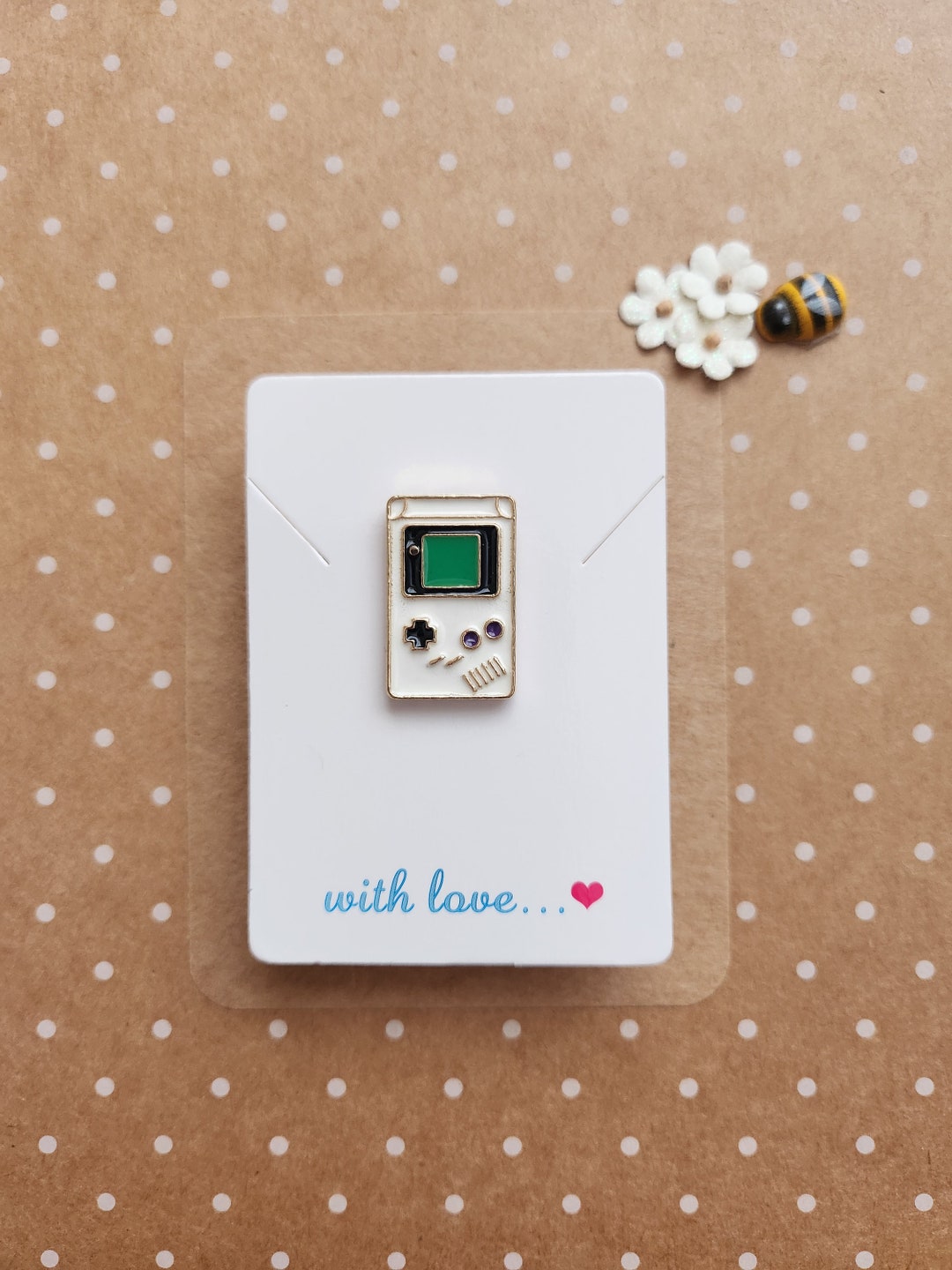 Game Boy Enamel Pin Badge | Gamer Lapel Pin | Retro Gaming Gift | Small ...