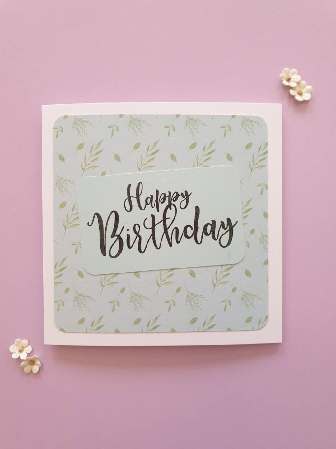 Delicate Floral Birthday Card - Handmade Cards - Happy Birthday - Etsy