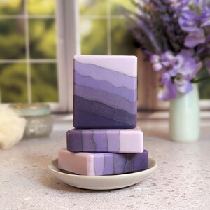 Purple Ombre Soap | Flowering Fields | Lavender & Lilac Shea Butter Soap | Wildflower Collection ...
